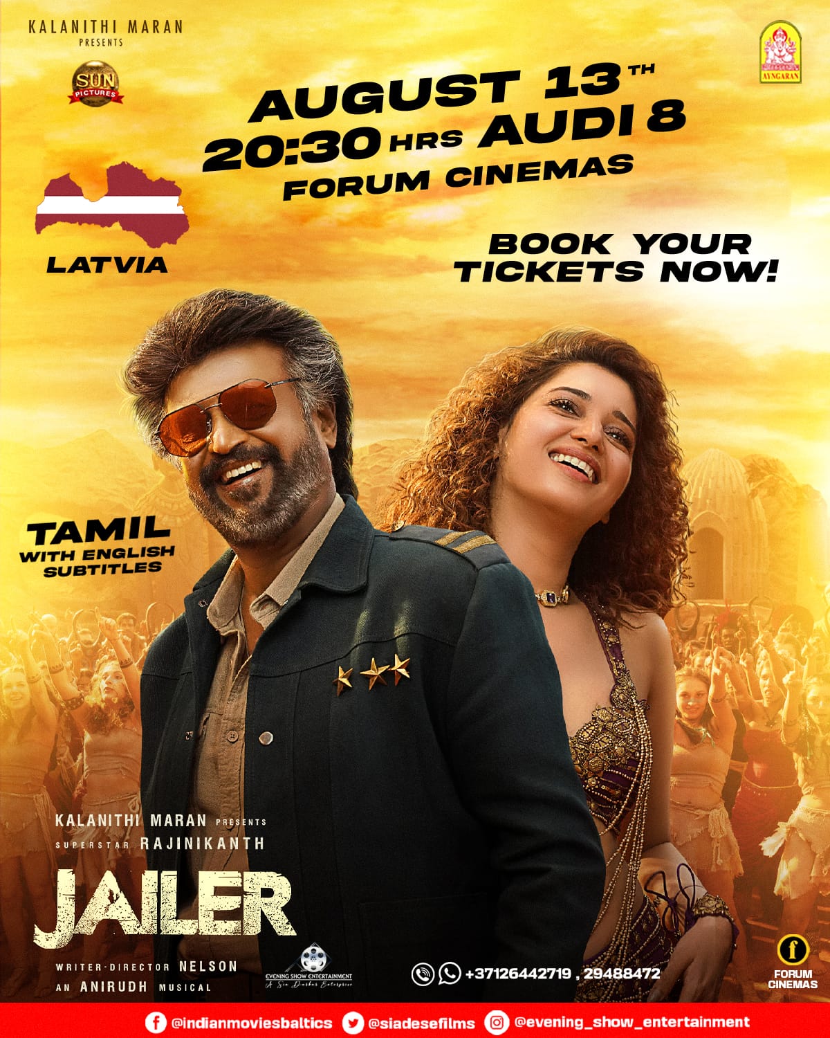 Jailer Tamil Movie 13. janvara iela 8 Riga - Ticketly
